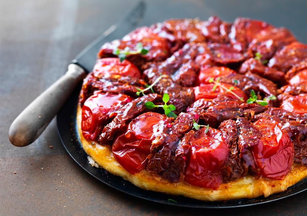 La tarte tatin de tomates confites La tarte tatin de tomates confites
