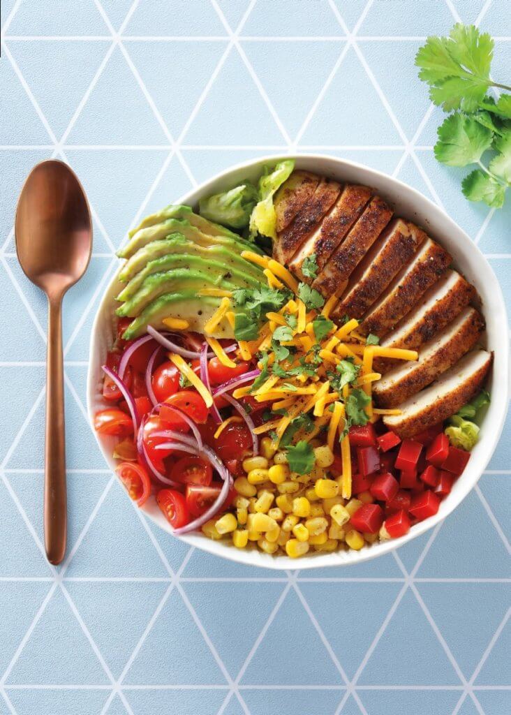 Power bowl à la mexicaine et avec un poulet labellisé