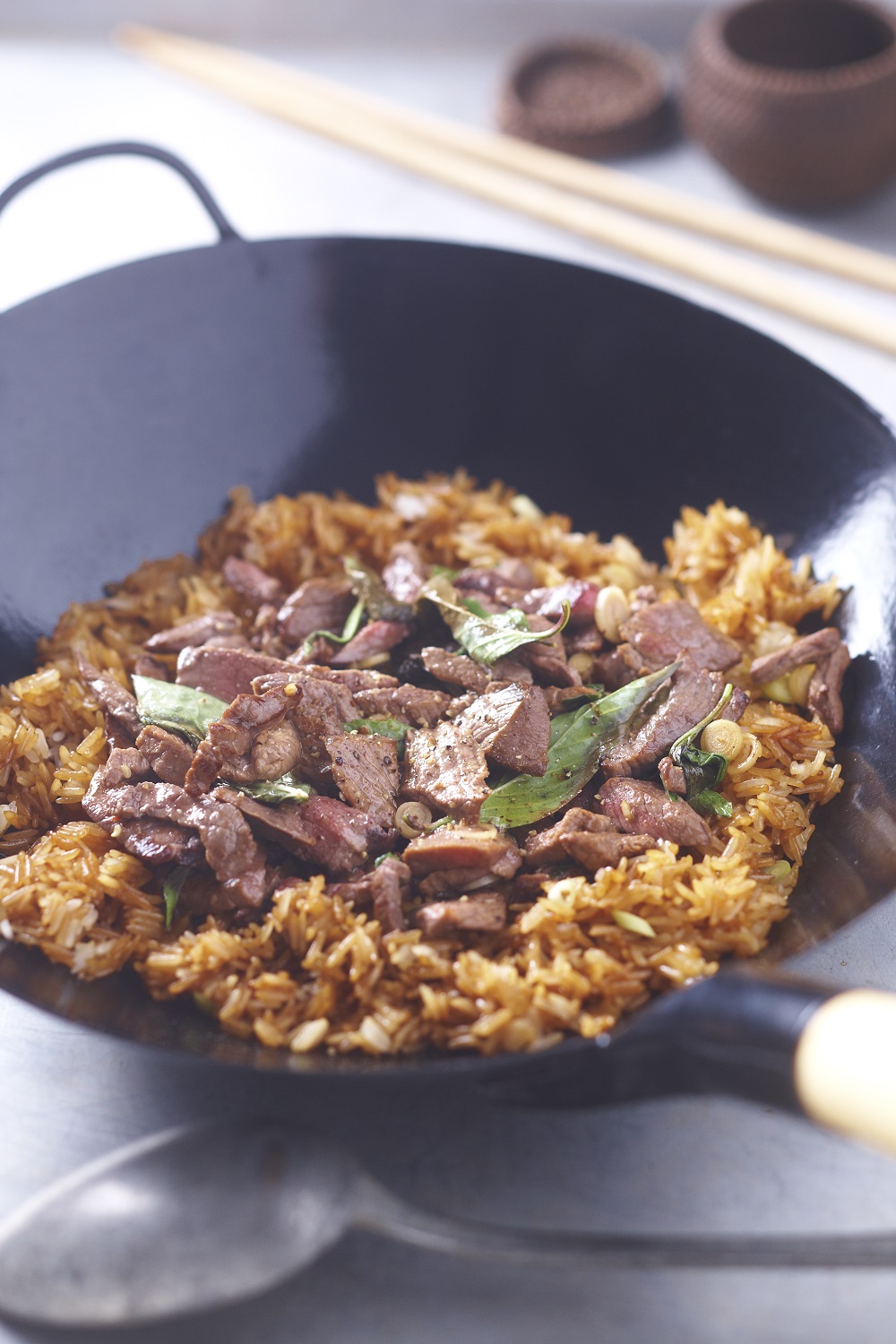 A l'asiatique, un wok de riz frit au bœuf - Le Grand Pastis